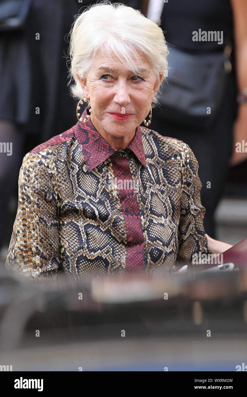 London, UK, 15th Sept 2019. Helen Mirren arrives for the Victoria ...