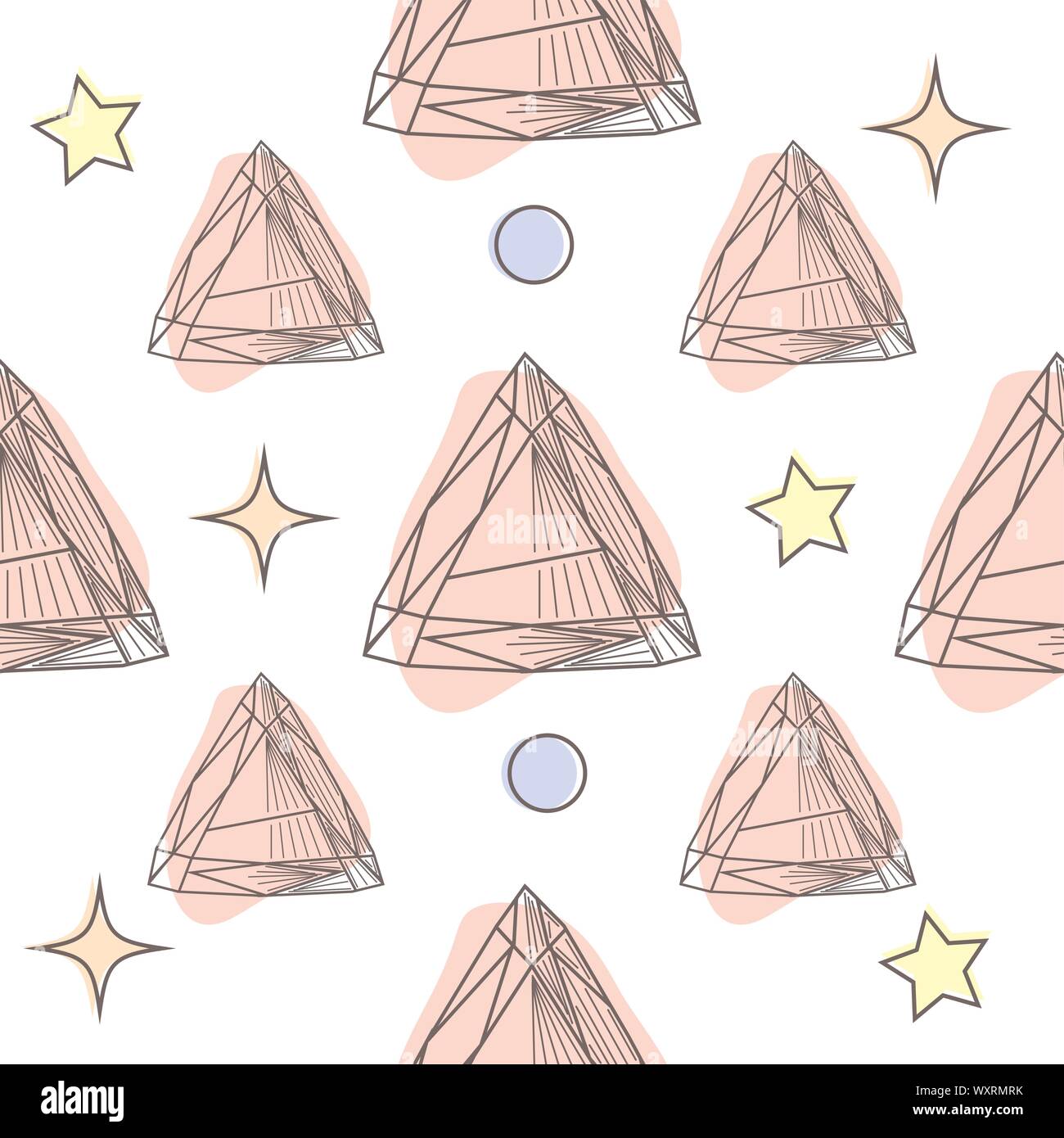 Seamless pastel diamonds pattern. Background with colorful gemstones ...