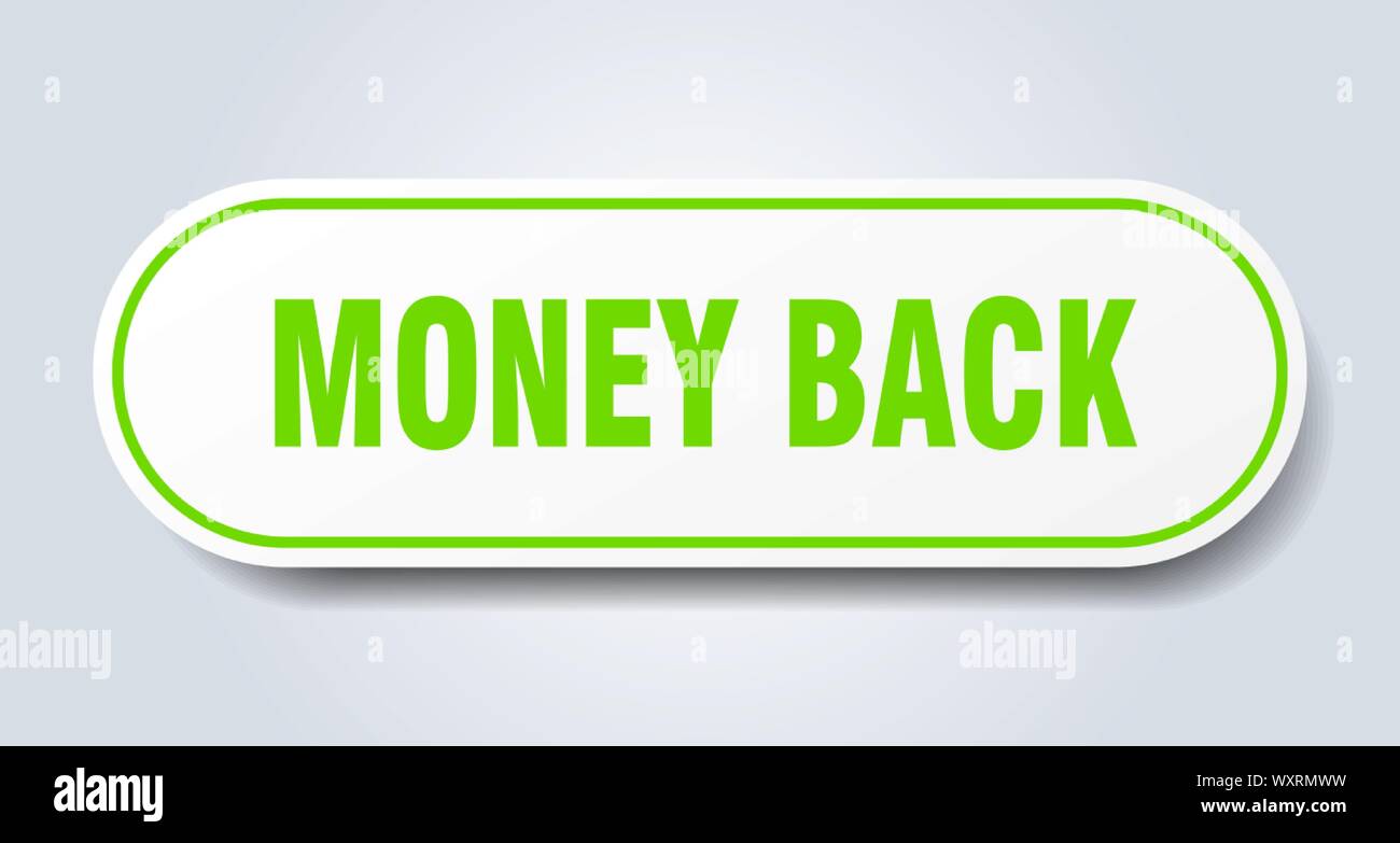 money back sign. money back rounded green sticker. money back Stock ...