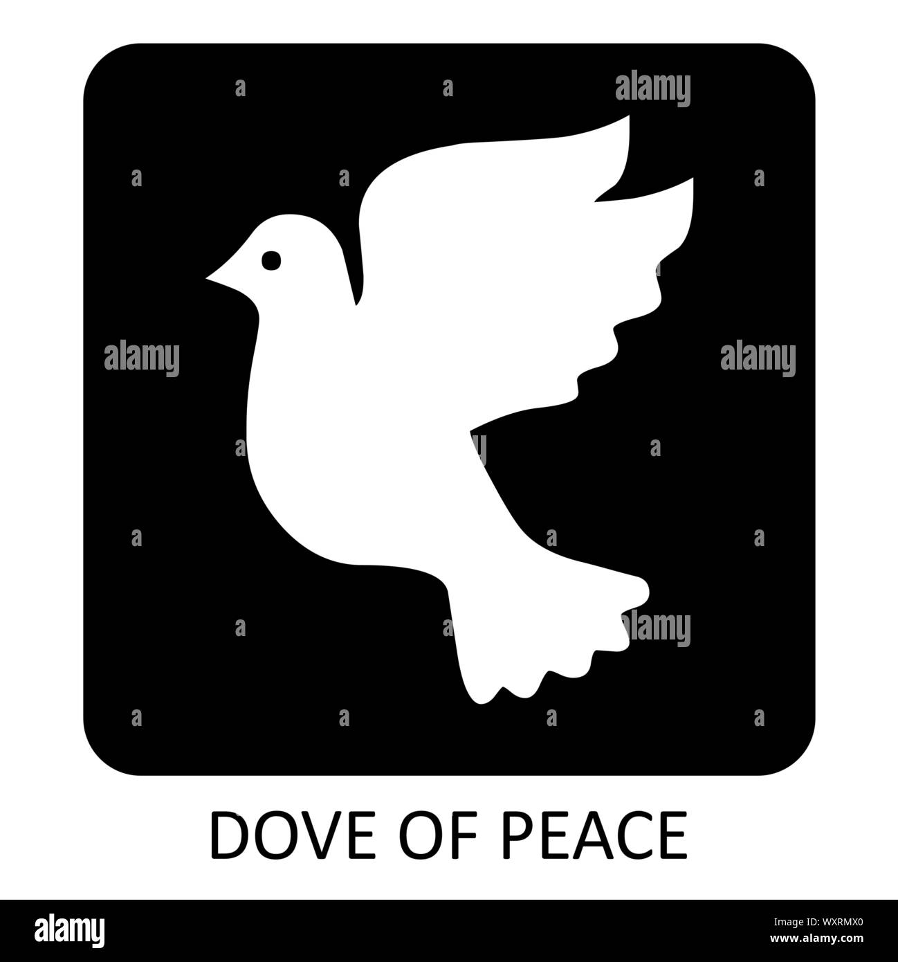 Peace symbol dove pigeon Black and White Stock Photos & Images - Alamy