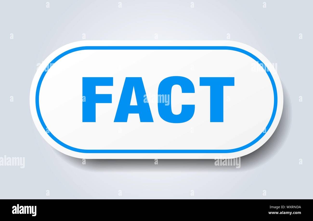 fact sign. fact rounded blue sticker. fact Stock Vector Image & Art - Alamy