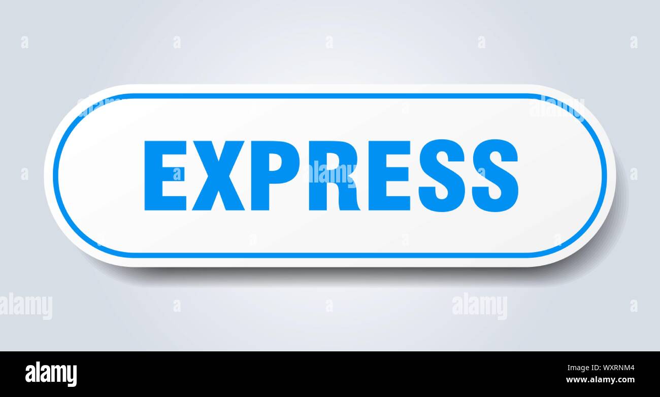express sign. express rounded blue sticker. express Stock Vector Image ...