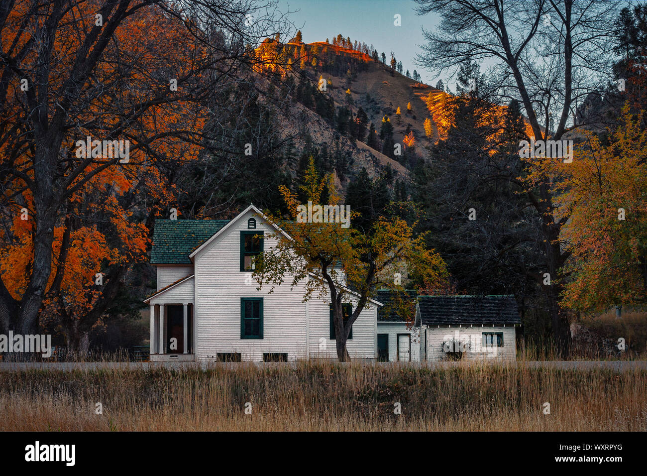 Fall Ranger Station Stock Photo - Alamy