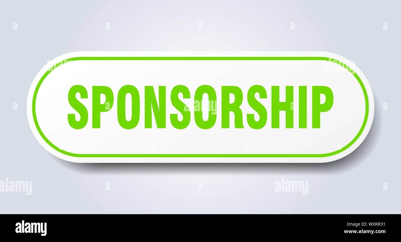 sponsorship sign. sponsorship rounded green sticker. sponsorship Stock ...