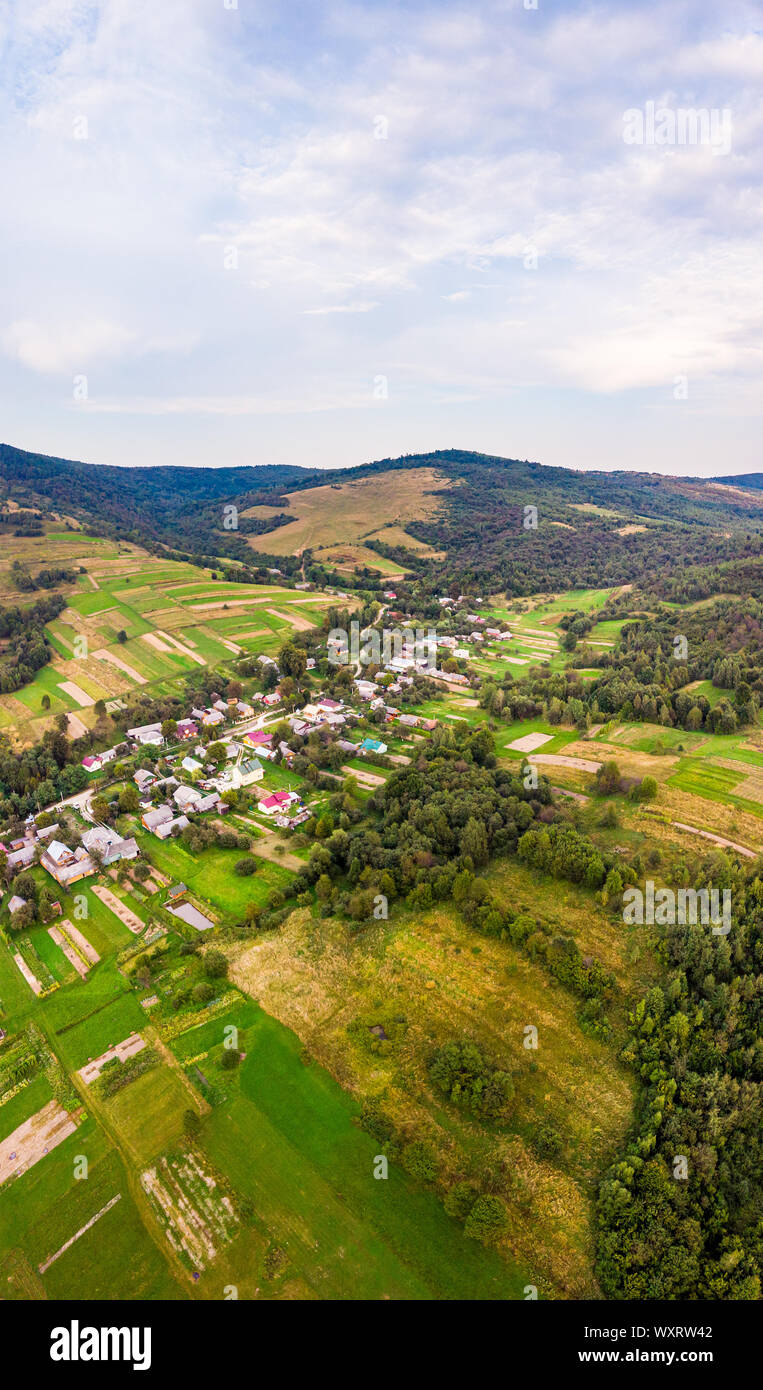 Aerial landscape traditional ukrainian village hi-res stock photography ...