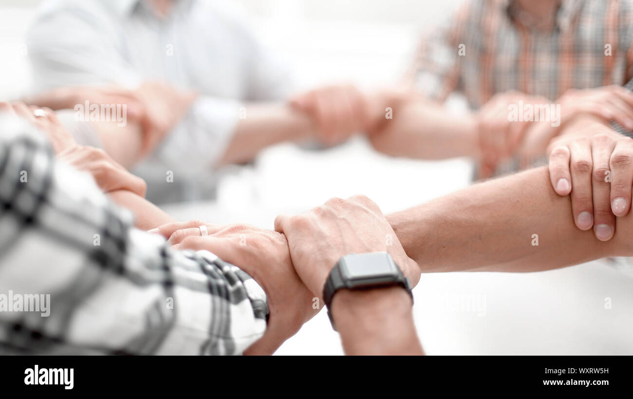 background image.business team standing in a circle Stock Photo - Alamy