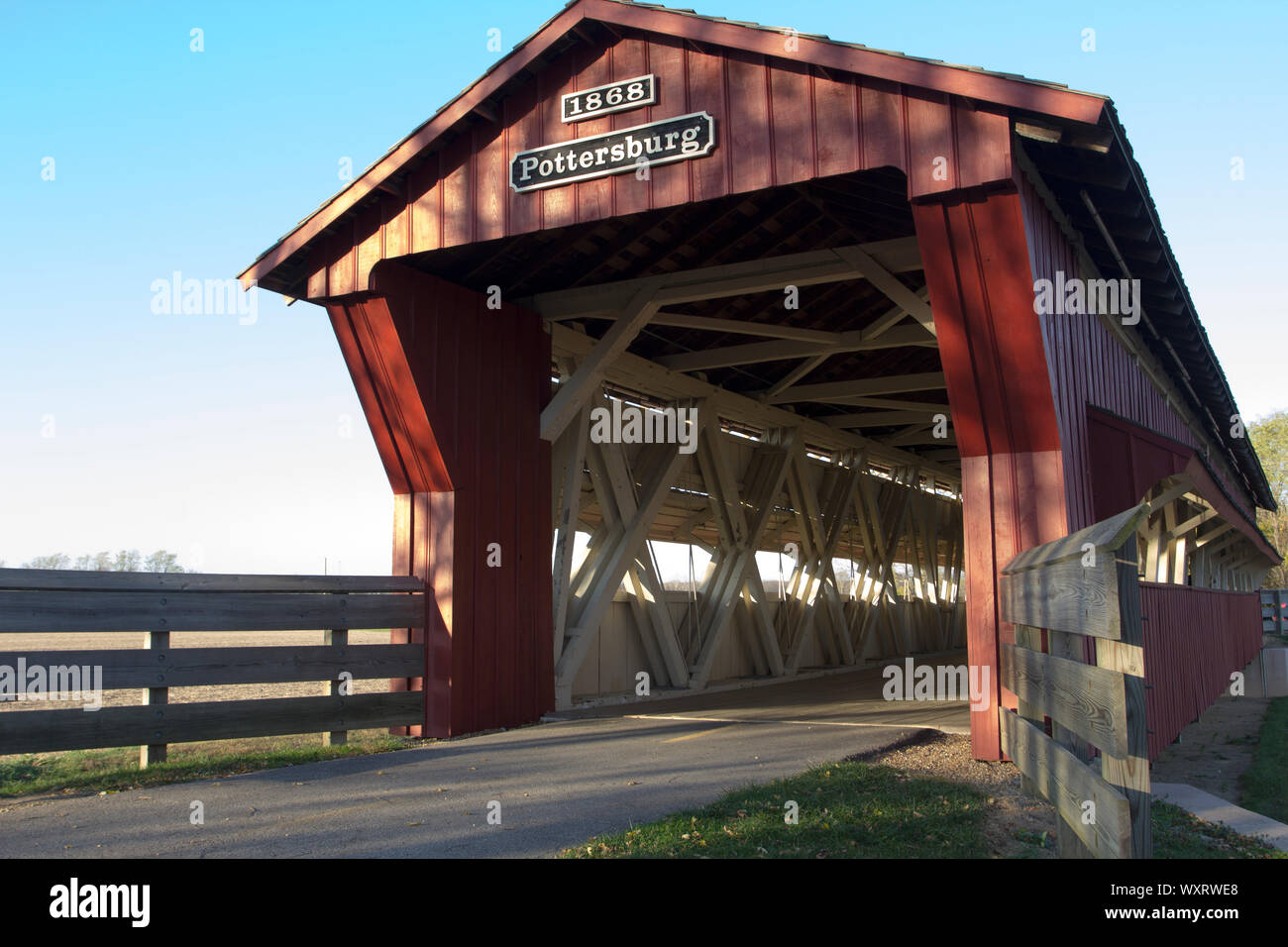 Pottersburg Covered Bridge, Ohio Stock Photo - Alamy