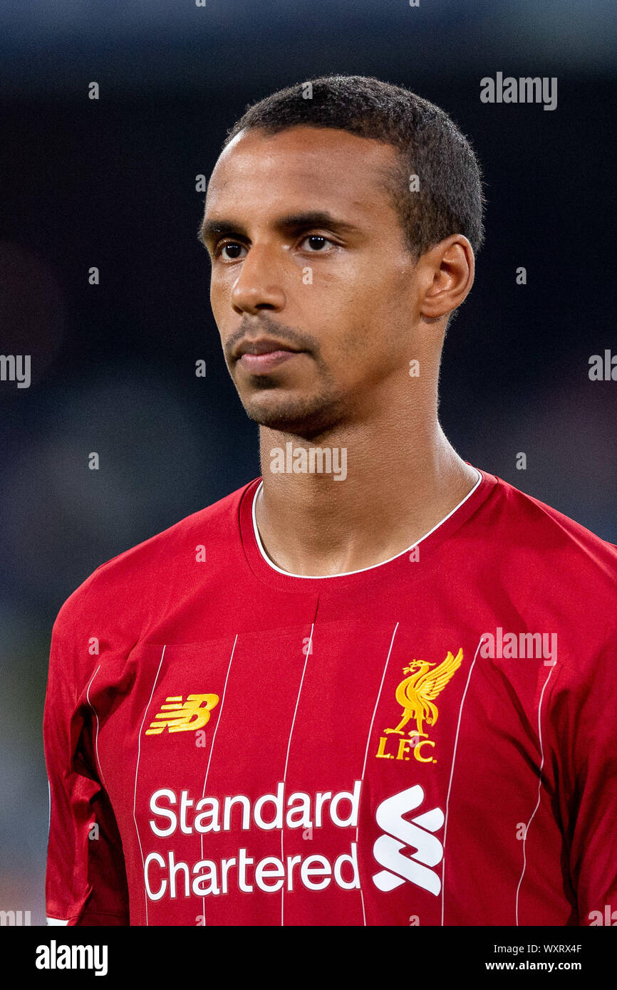 Napoli, Italy. 17th Sep, 2019. Joel Matip of Liverpool during the UEFA ...