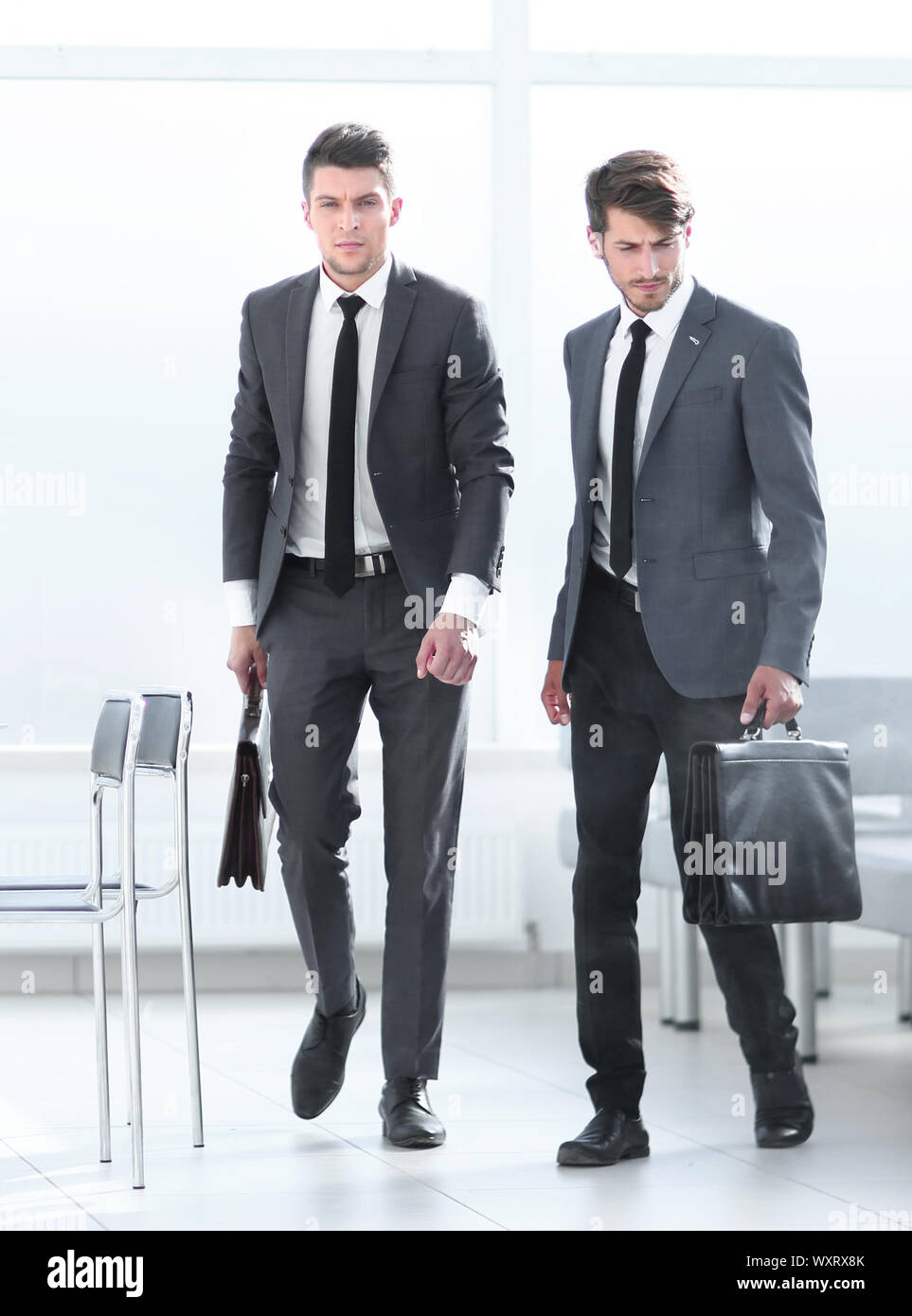 smoke-filled office, two employees Stock Photo - Alamy