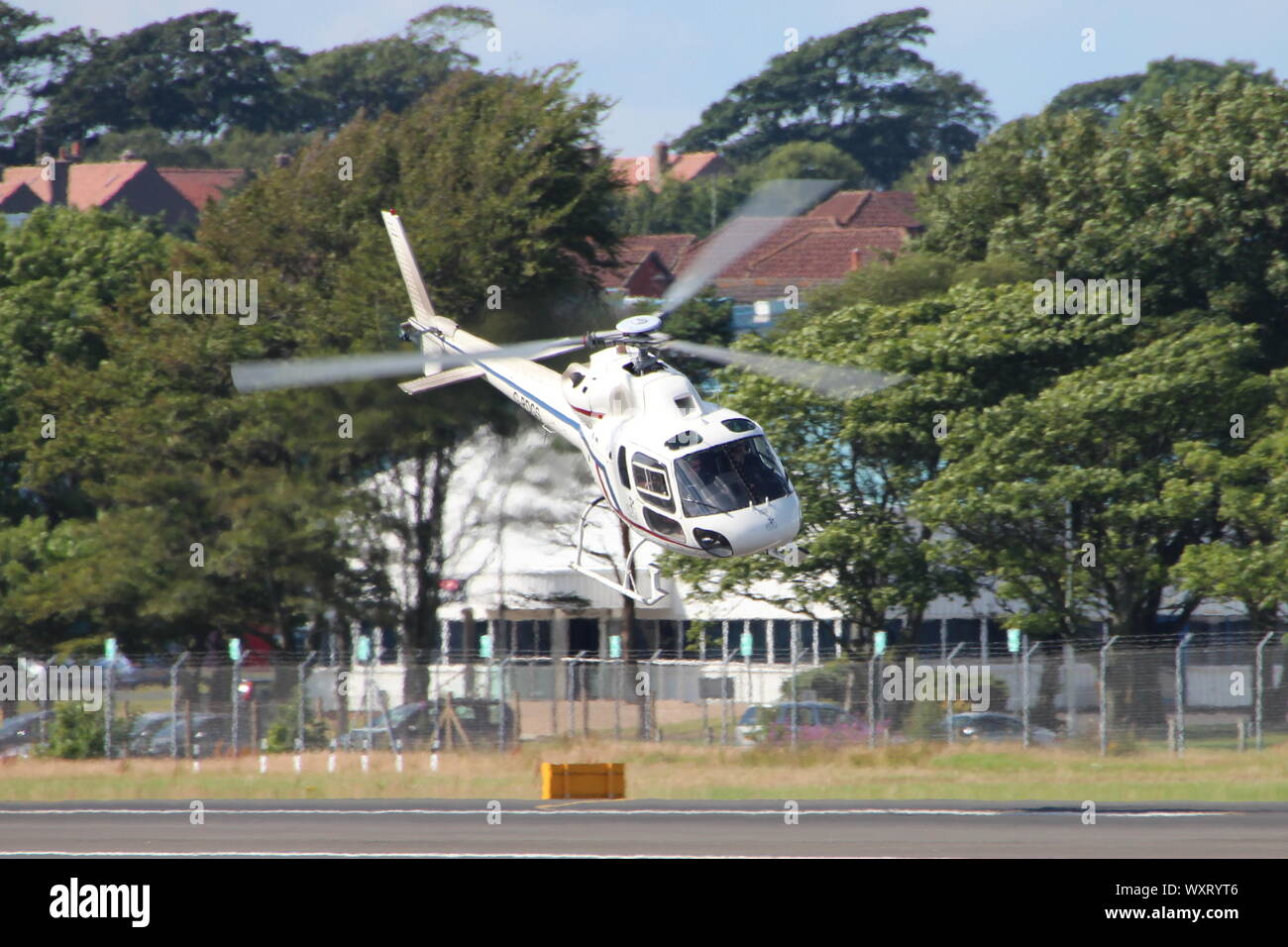 G-PDGS, a Eurocopter AS355F2 operated by PDG Helicopters, departing ...