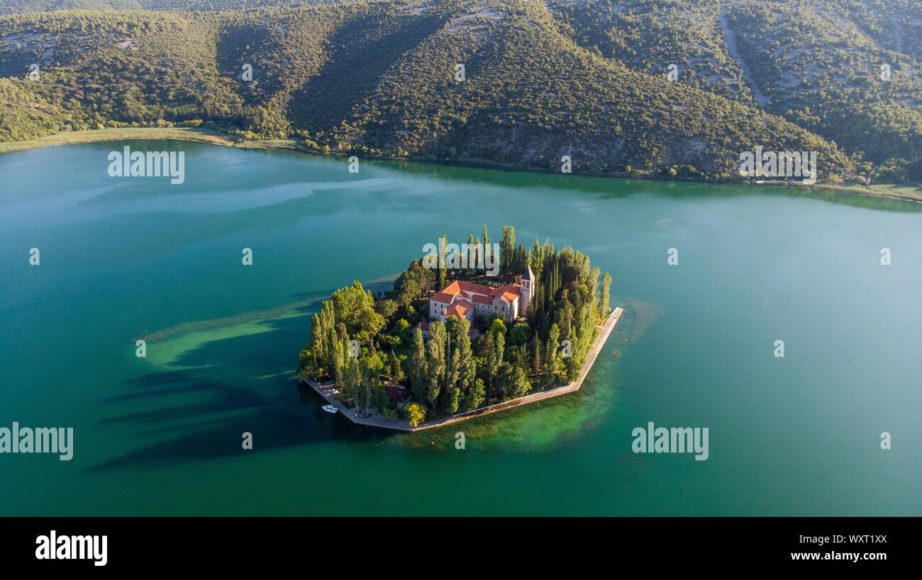 Visovac Monastery, Krka National Park, Croatia Stock Photo - Alamy