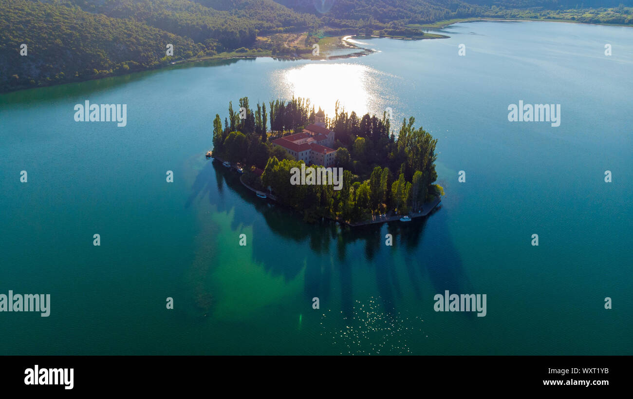 Visovac Monastery, Krka National Park, Croatia Stock Photo - Alamy