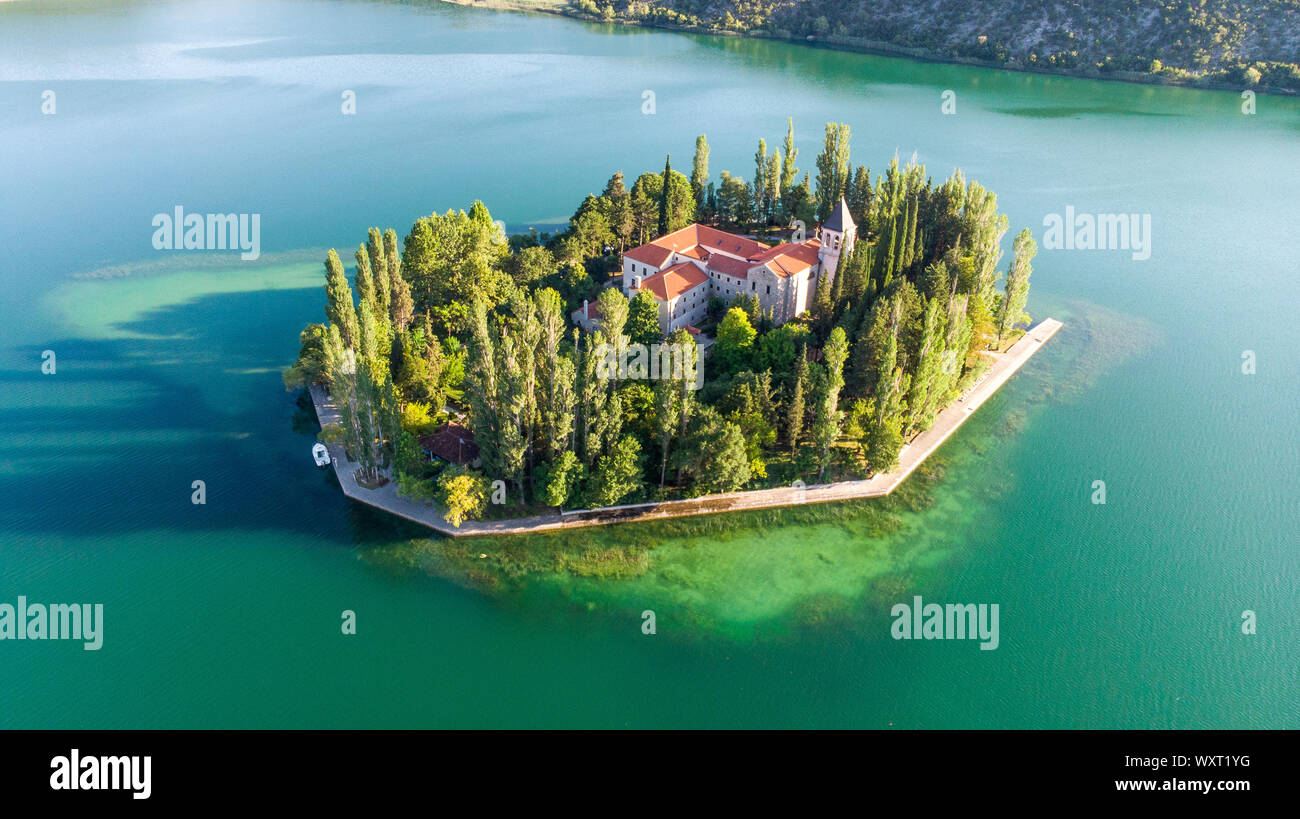 Visovac Monastery, Krka National Park, Croatia Stock Photo - Alamy