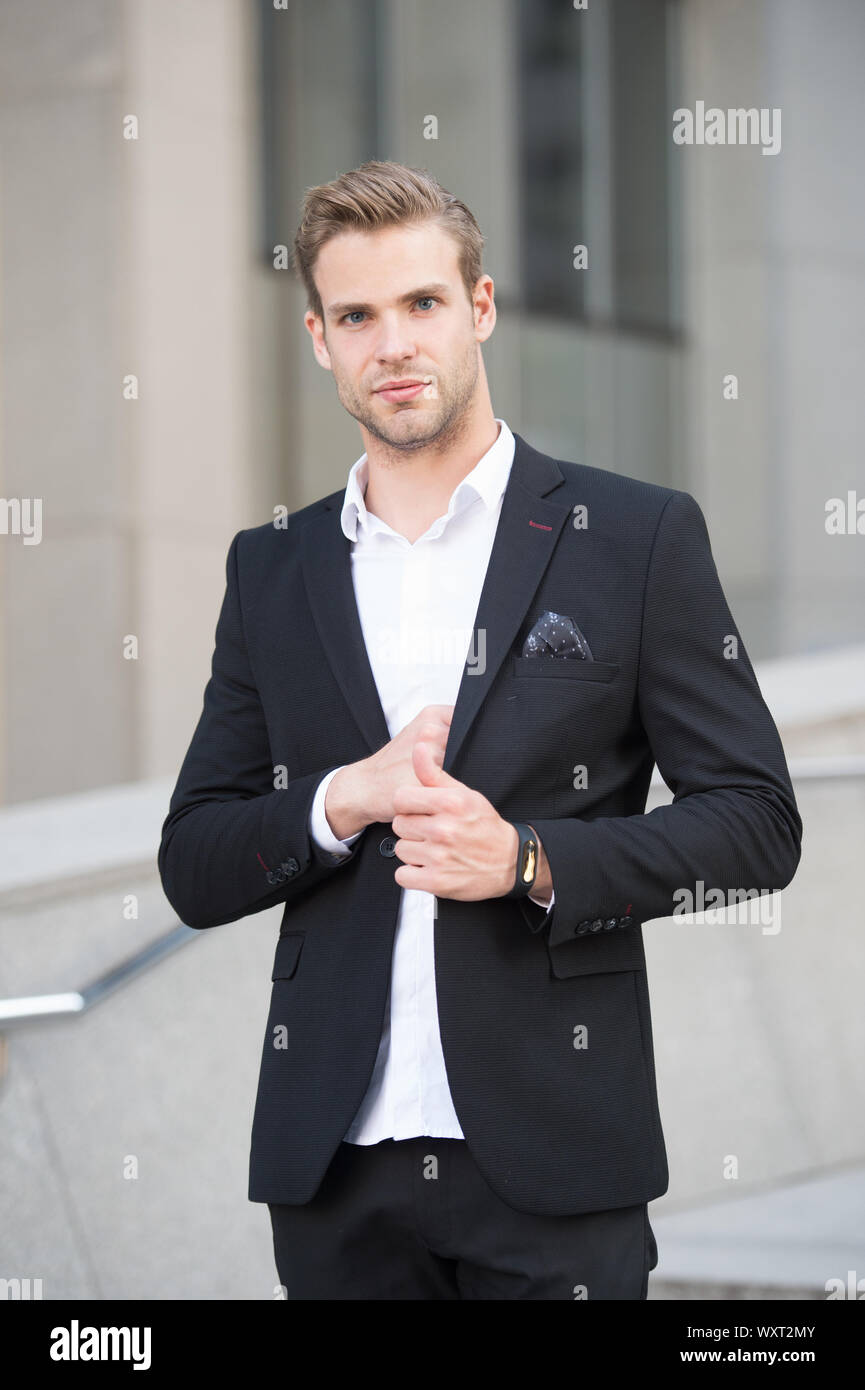 Businessman lifestyle. Fashionable young successful businessman ...