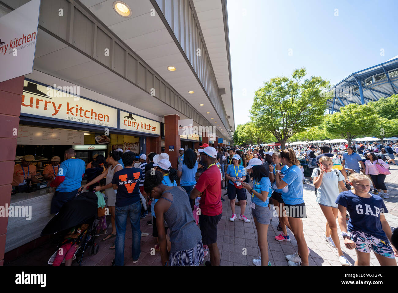 Fans at the food court at the USTA Billy Jean King National Tennis ...