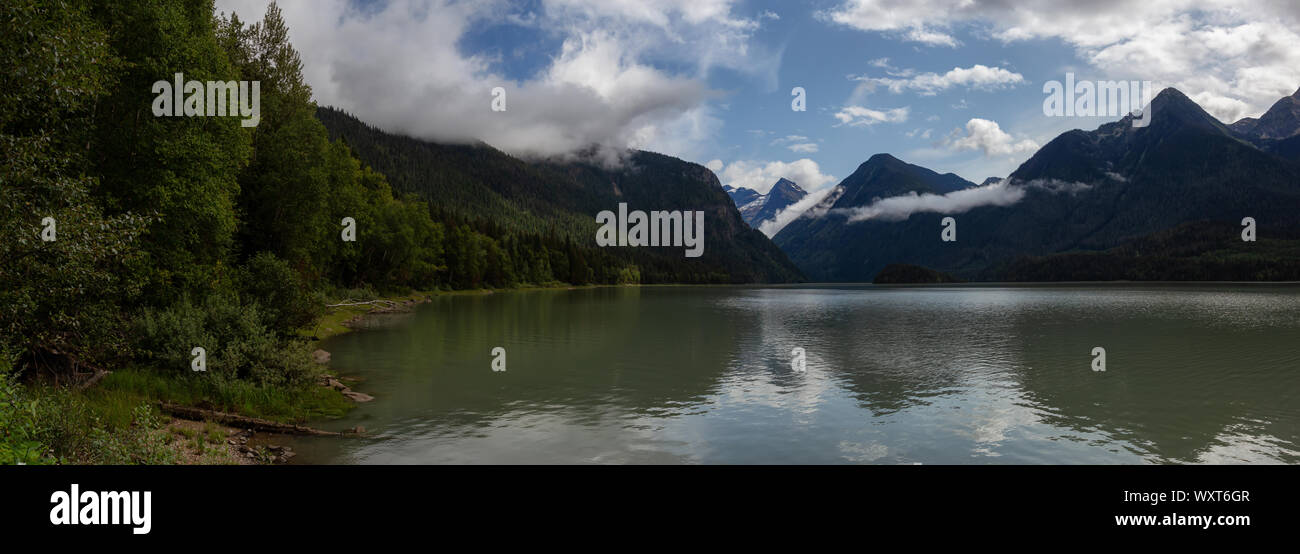 Beautiful Panoramic View of Mud Lake with Mountains in the background ...