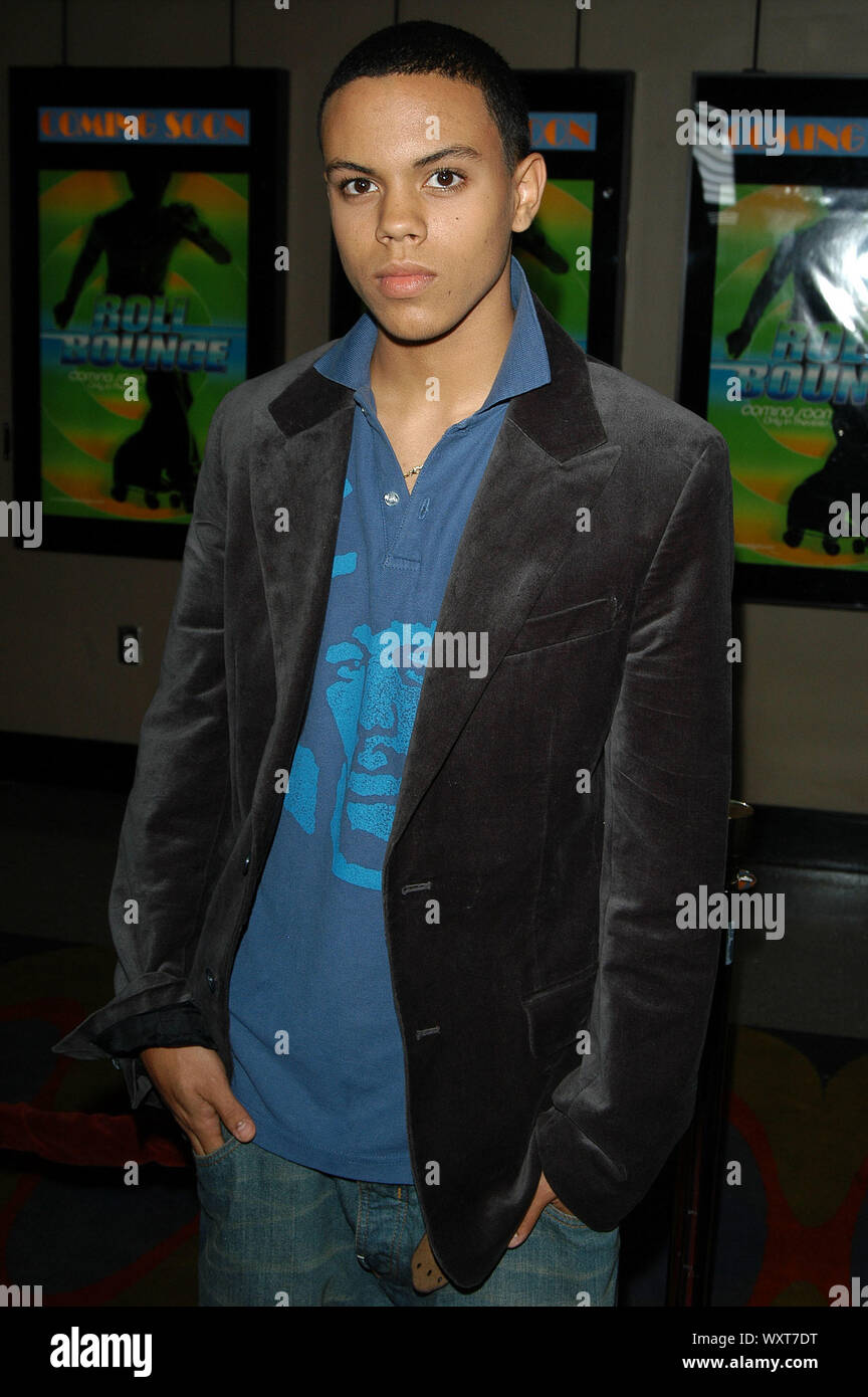 Evan Ross at the Los Angeles Premiere of "Roll Bounce" held at The ...