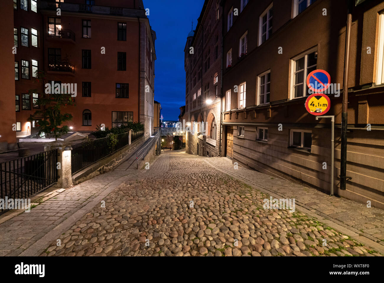 Stockholm, Sweden. September 2019. a glimpse of the roads on the ...
