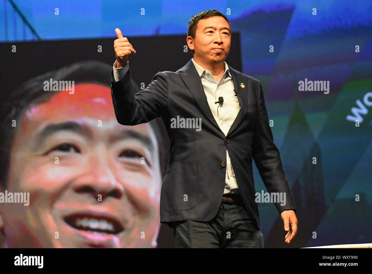 Andrew Yang Presidential Candidate speaks at the AFL - CIO Presidential ...