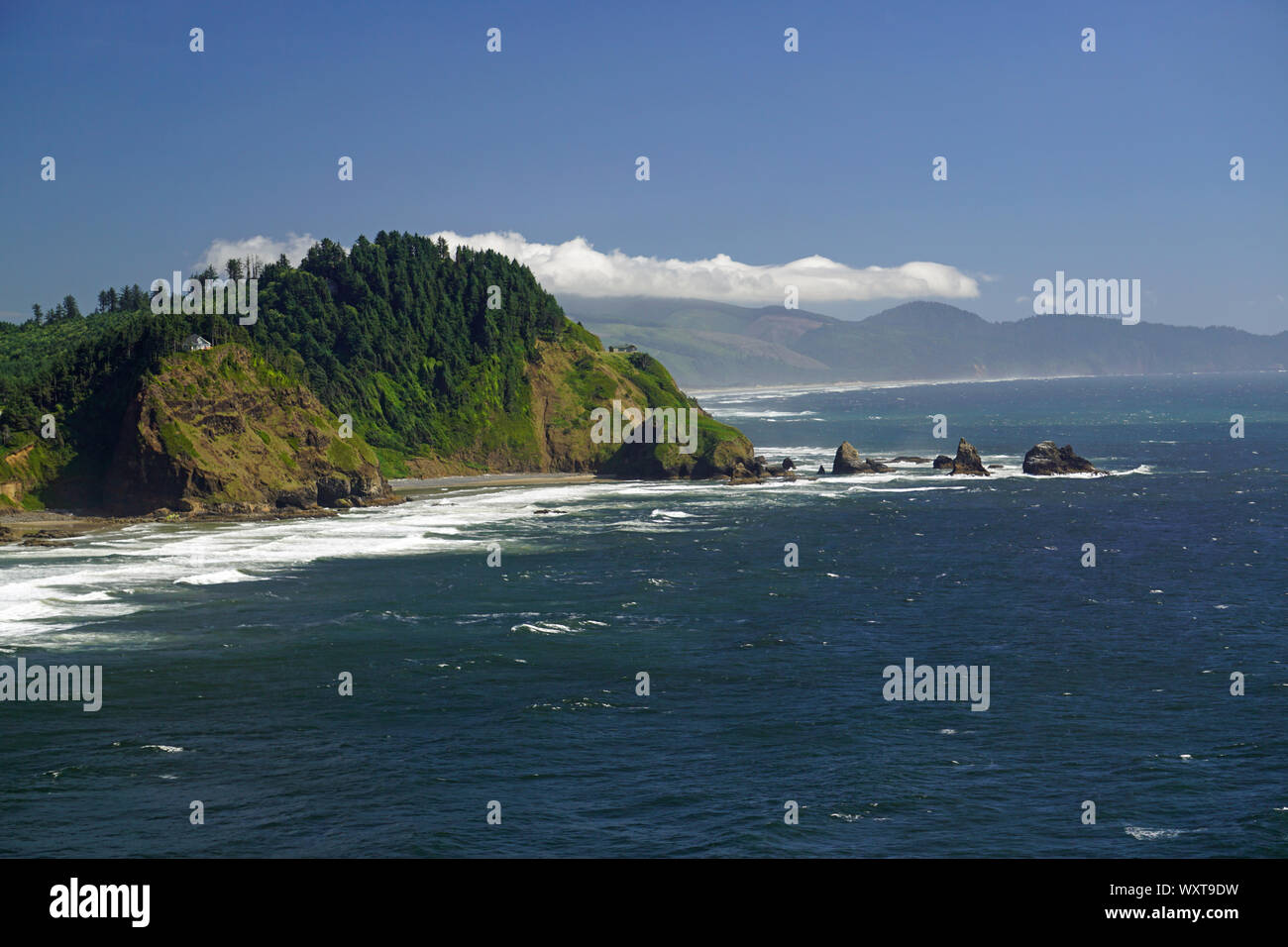 VIEW OF OREGON COAST LINE FROM ECOLA STATE PARK Stock Photo - Alamy