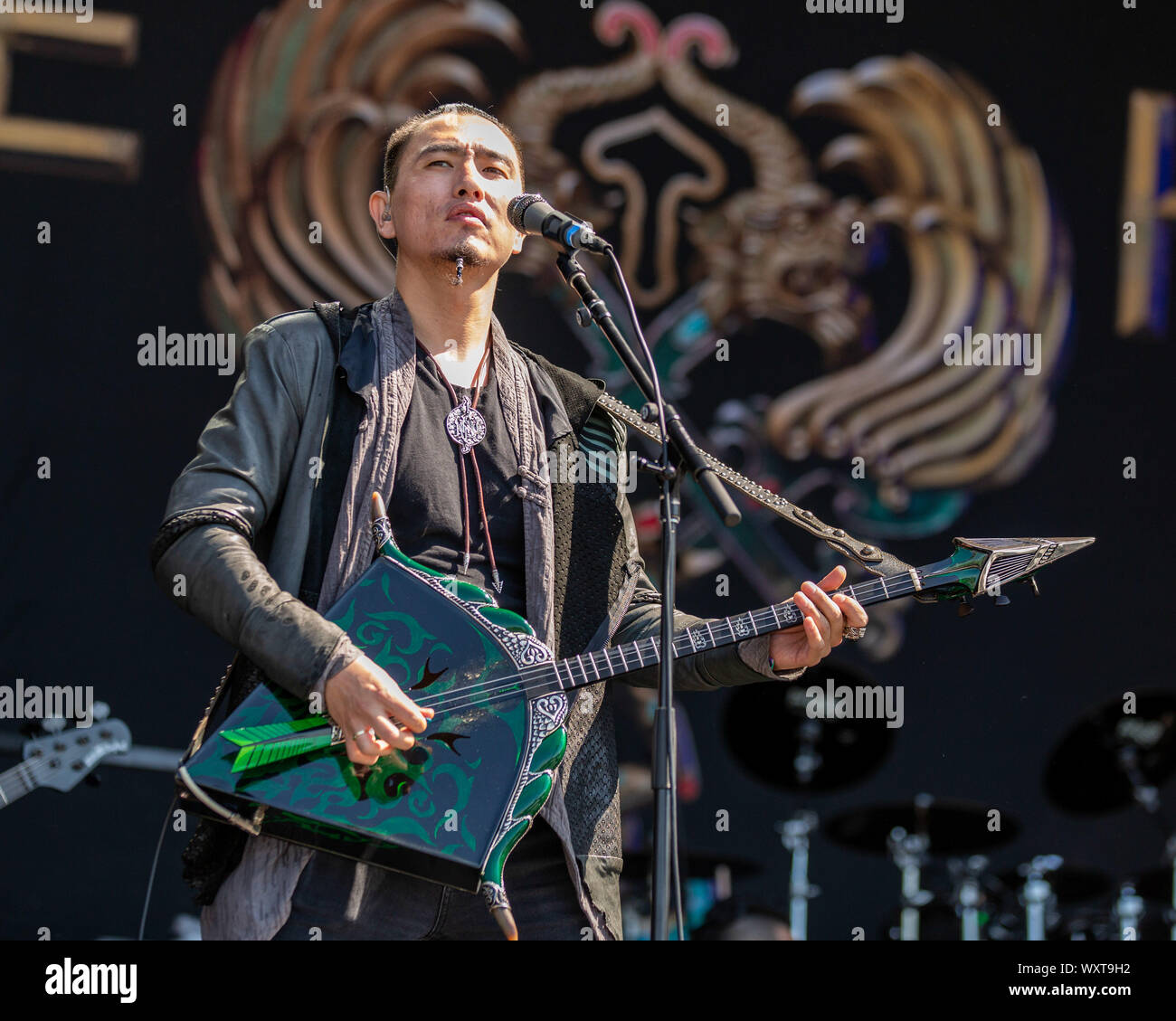 September 14, 2019, Chicago, Illinois, U.S: TEMKA (TEMUULEN NARANBAATAR) of The Hu during the ...