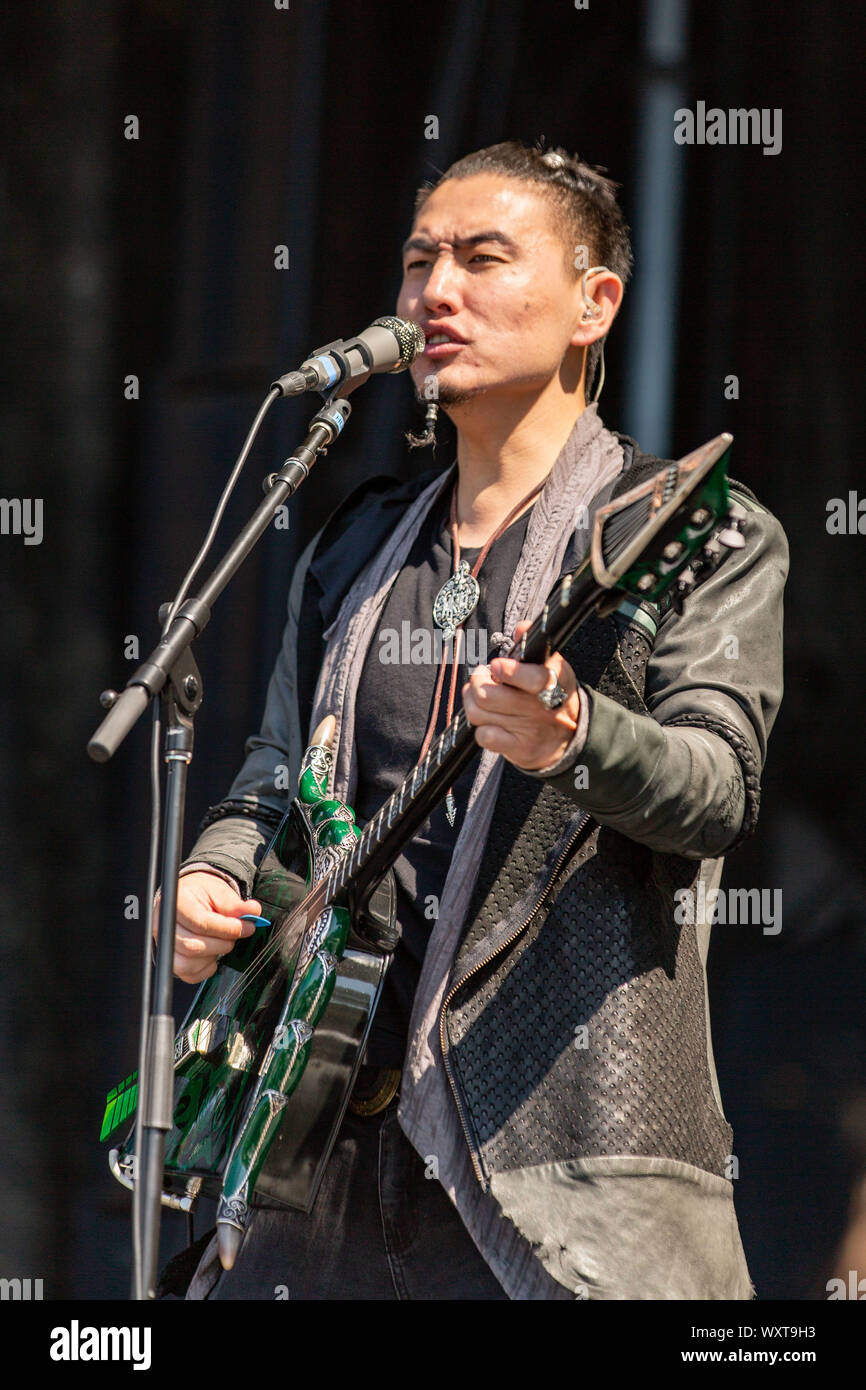 September 14, 2019, Chicago, Illinois, U.S: TEMKA (TEMUULEN NARANBAATAR) of The Hu during the ...