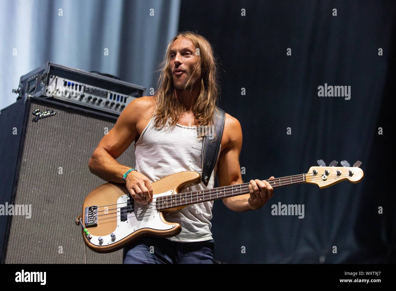 September 14, 2019, Chicago, Illinois, U.S: JUSTIN HARRIS of Bloc Party ...