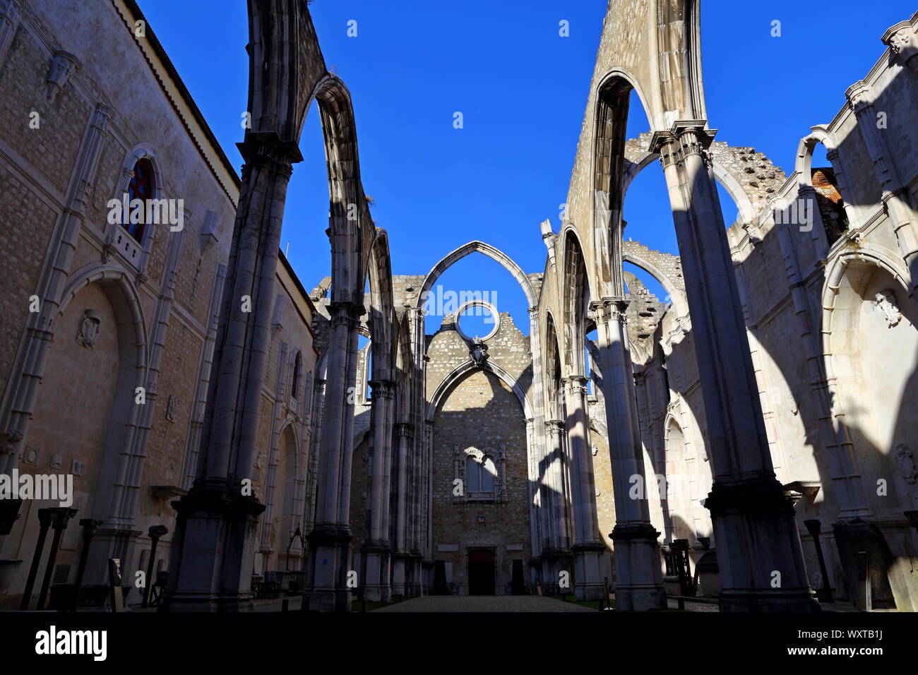 The ruins of Carmo Convent in Lisbon Portugal (Convent of Our Lady of ...