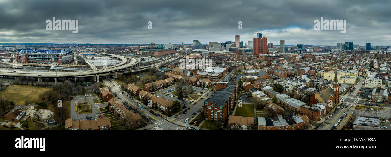 Baltimore md aerial stadium hi-res stock photography and images - Alamy
