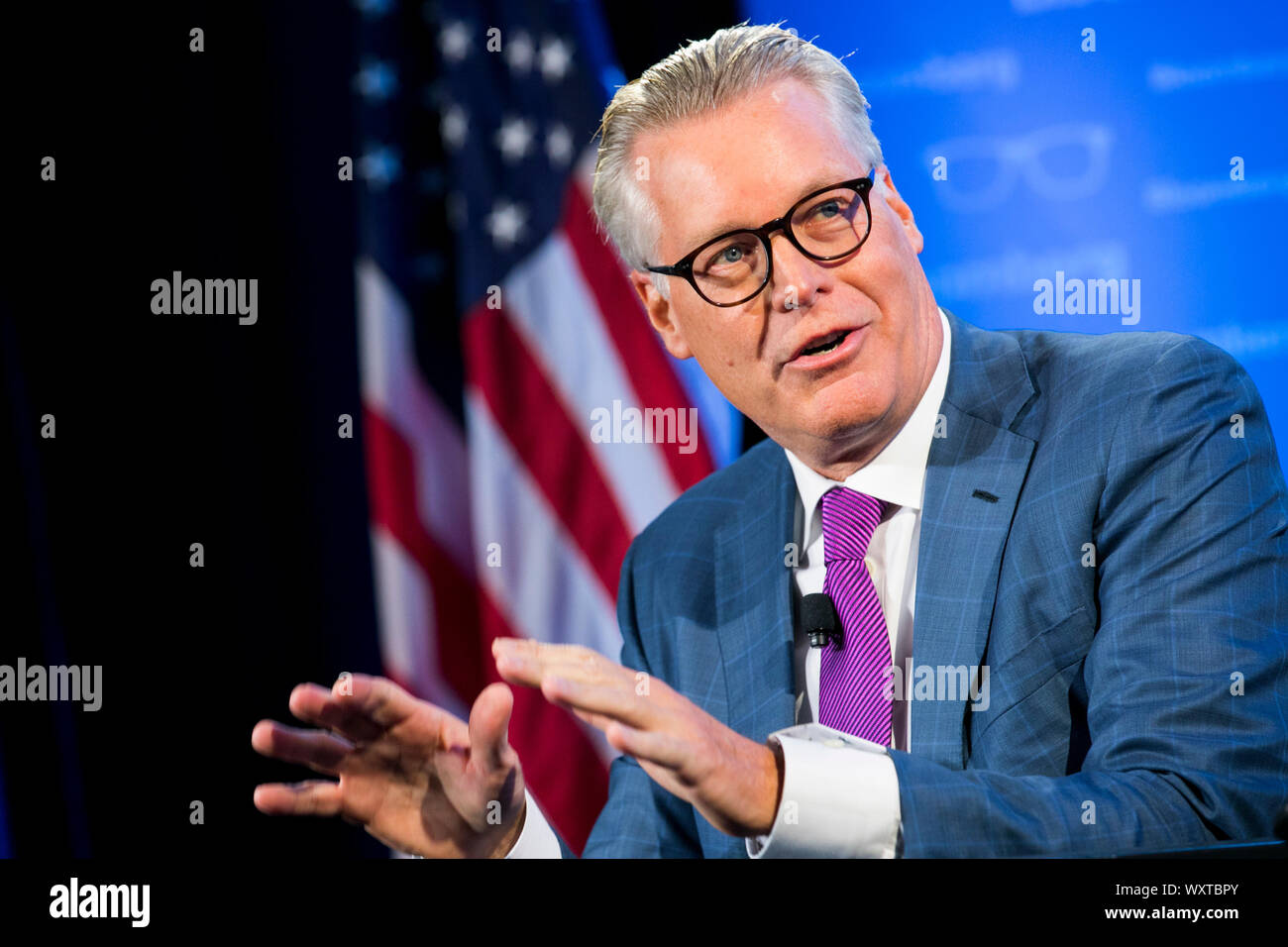 Ed Bastian, CEO of Delta Airlines, participates in an interview in ...