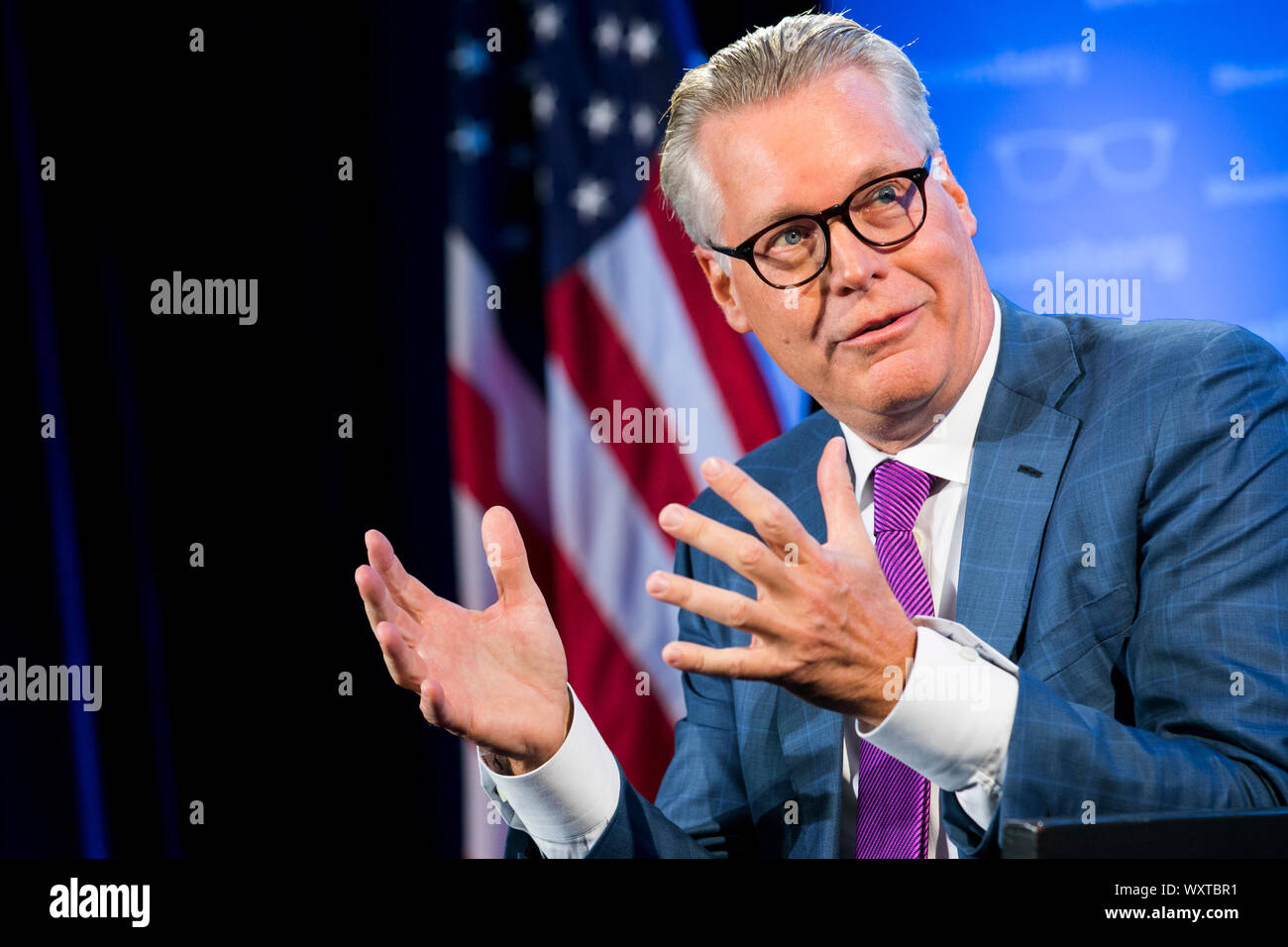 Ed Bastian, CEO of Delta Airlines, participates in an interview in ...