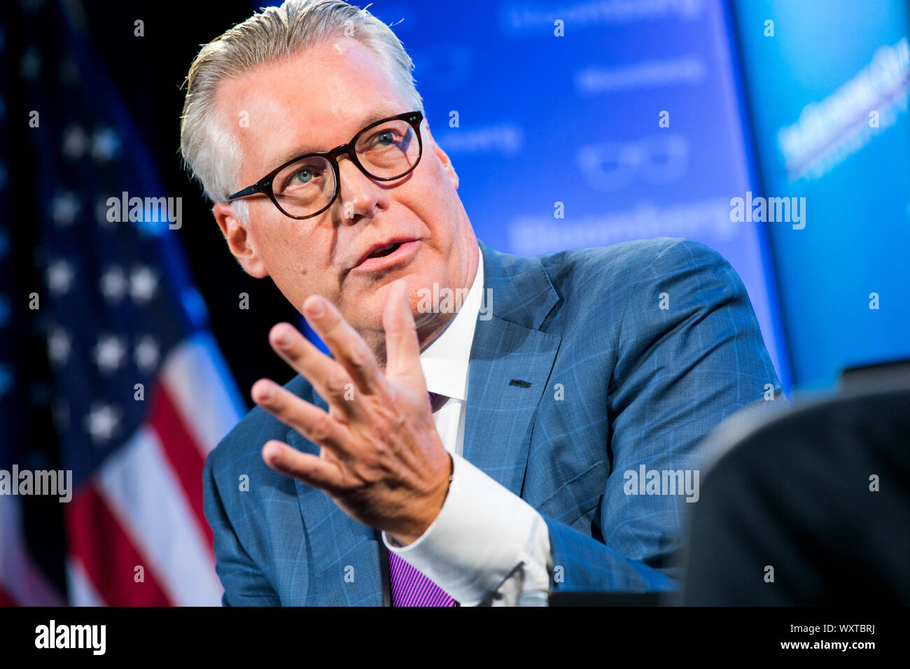 Ed Bastian, CEO of Delta Airlines, participates in an interview in ...