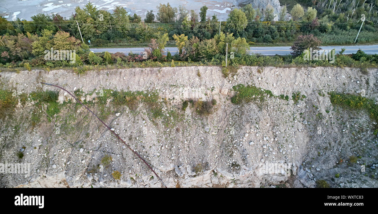 Aerial view of open pit sand quarries hi-res stock photography and ...