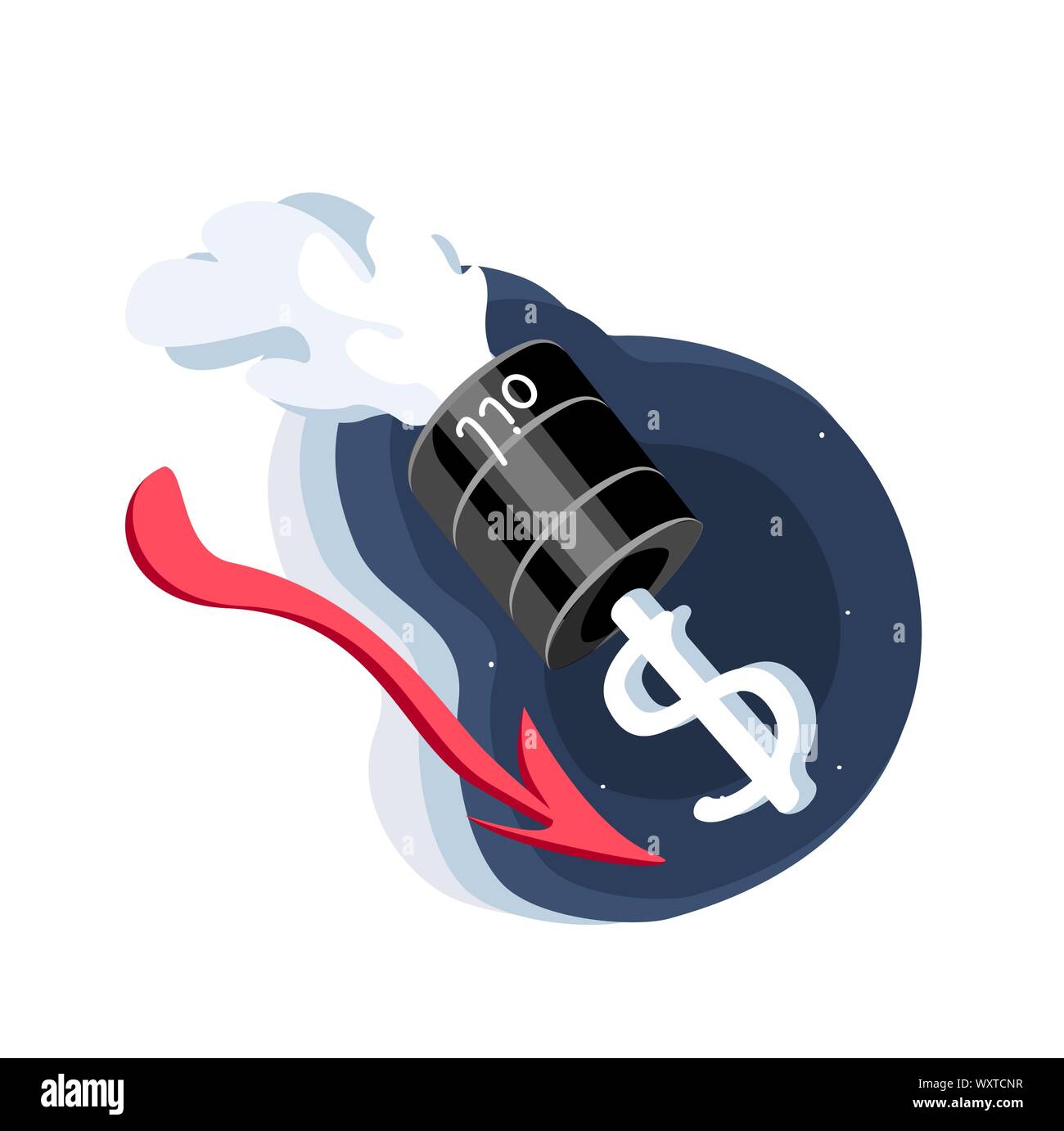 Reduction of oil production Stock Vector Images - Alamy