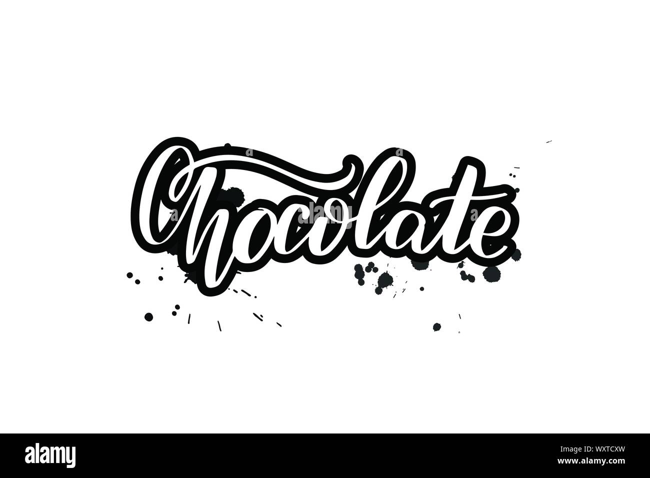 Vector calligraphy illustration isolated on white background Stock ...