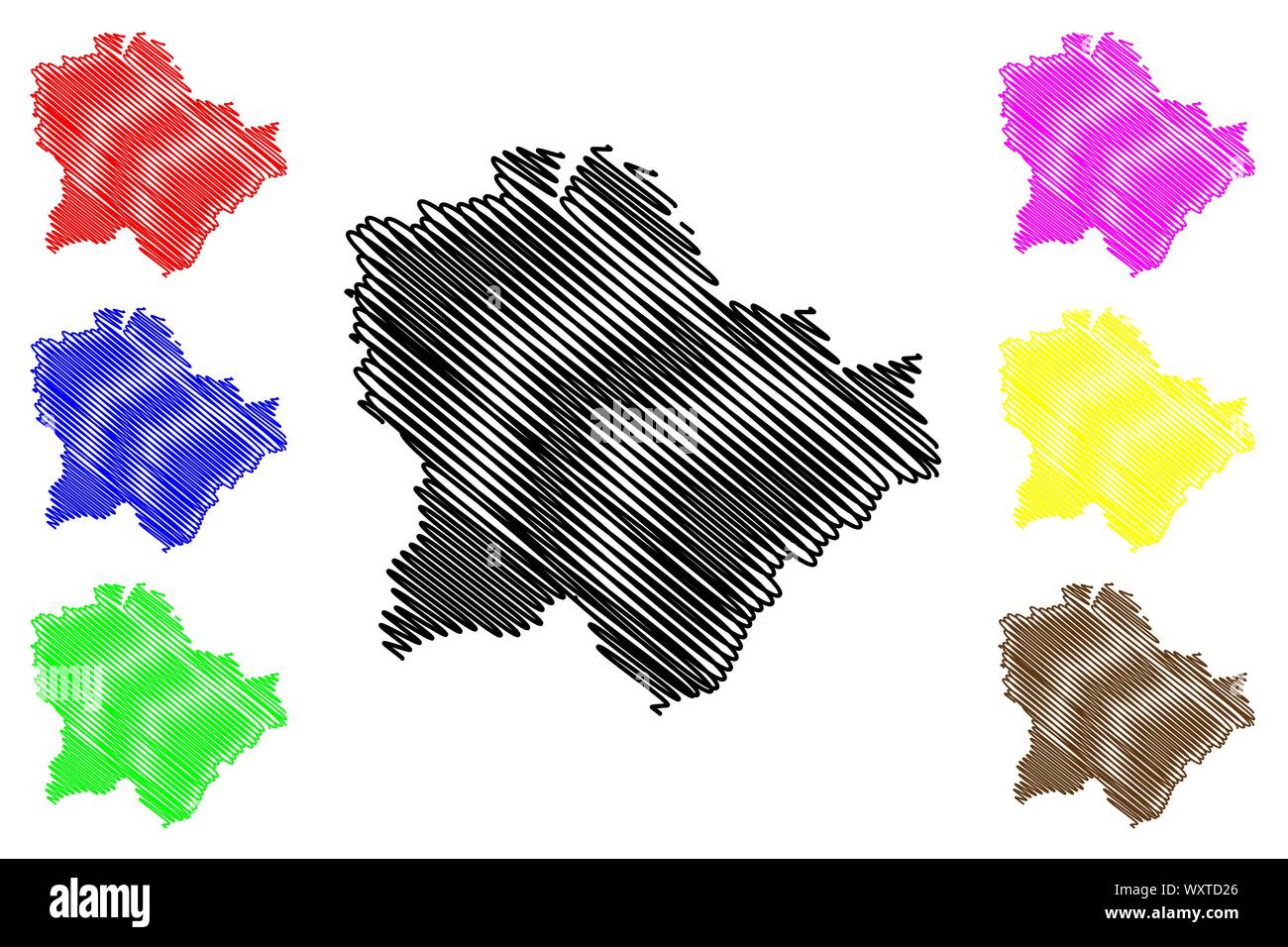 Municipality of Budapest (Hungary, Hungarian counties) map vector ...