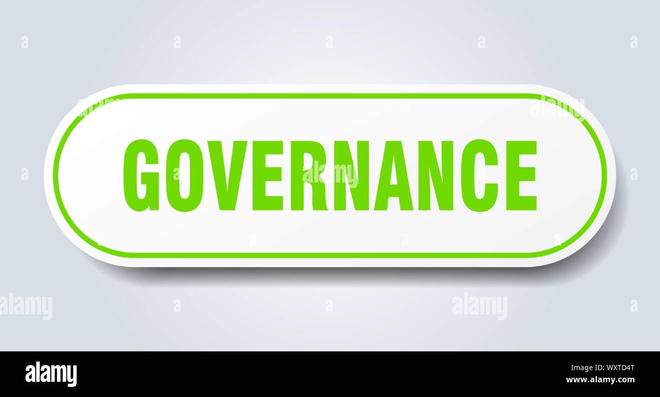 governance sign. governance rounded green sticker. governance Stock ...