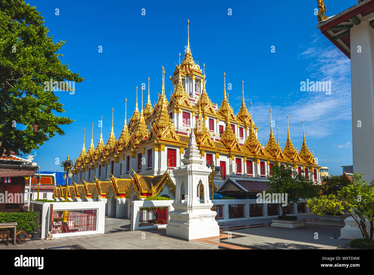 Wat Ratchanatdaram, Loha Prasat Temple at Bangkok, Thailand Stock Photo ...