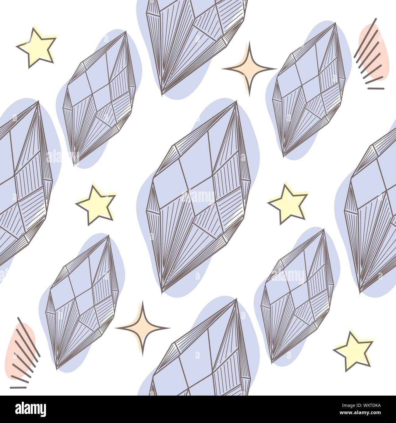 Seamless pastel diamonds pattern. Background with colorful gemstones ...