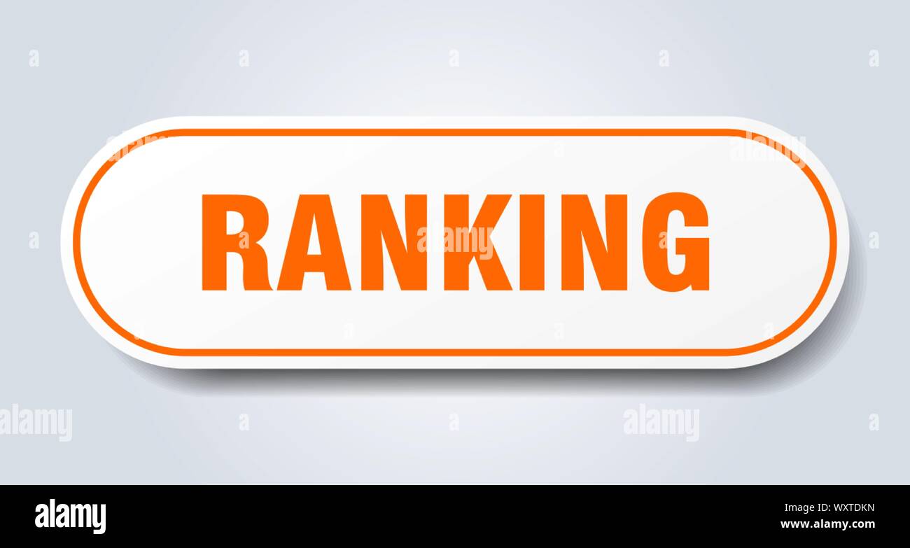 ranking sign. ranking rounded orange sticker. ranking Stock Vector ...