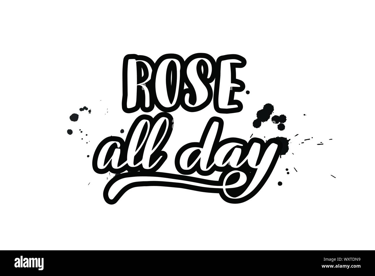 Vector calligraphy illustration isolated on white background Stock ...