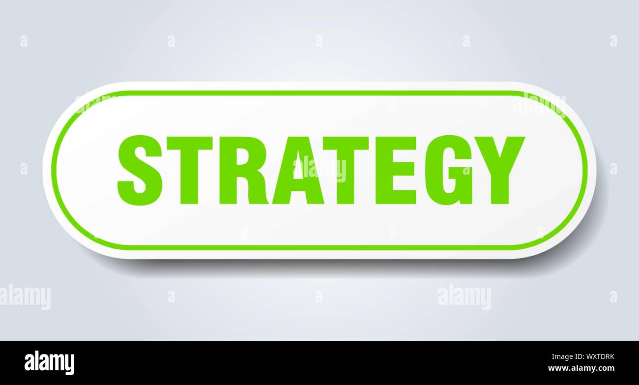 strategy sign. strategy rounded green sticker. strategy Stock Vector ...