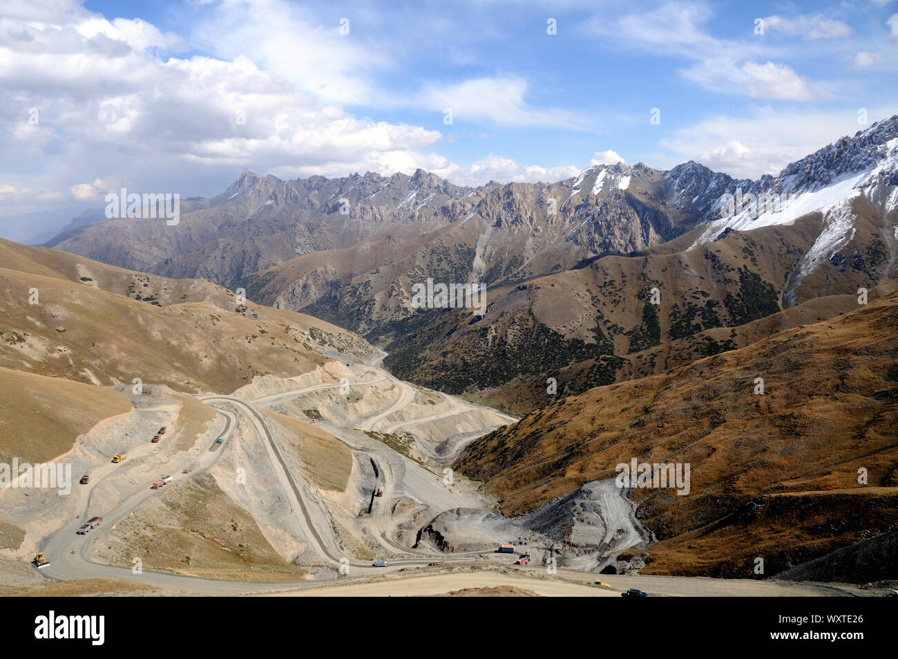 Truck en route along the Pamir Highway Stock Photo - Alamy