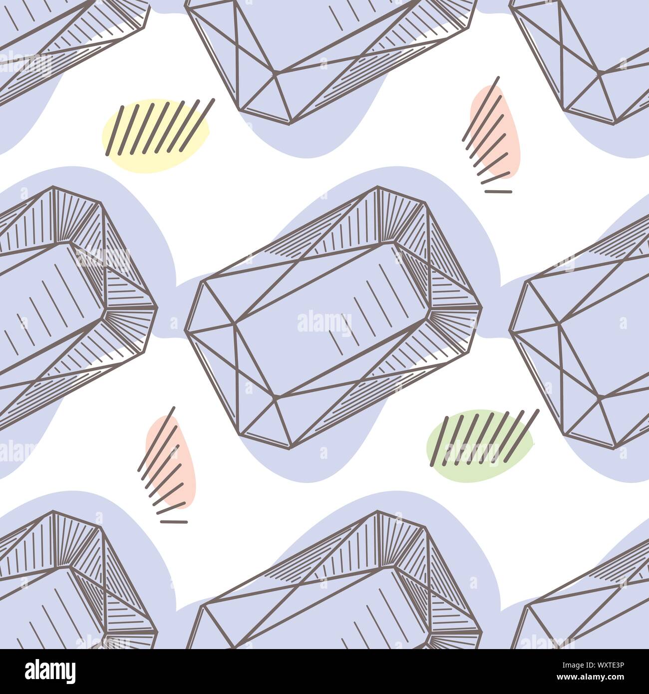 Seamless pastel diamonds pattern. Background with colorful gemstones ...
