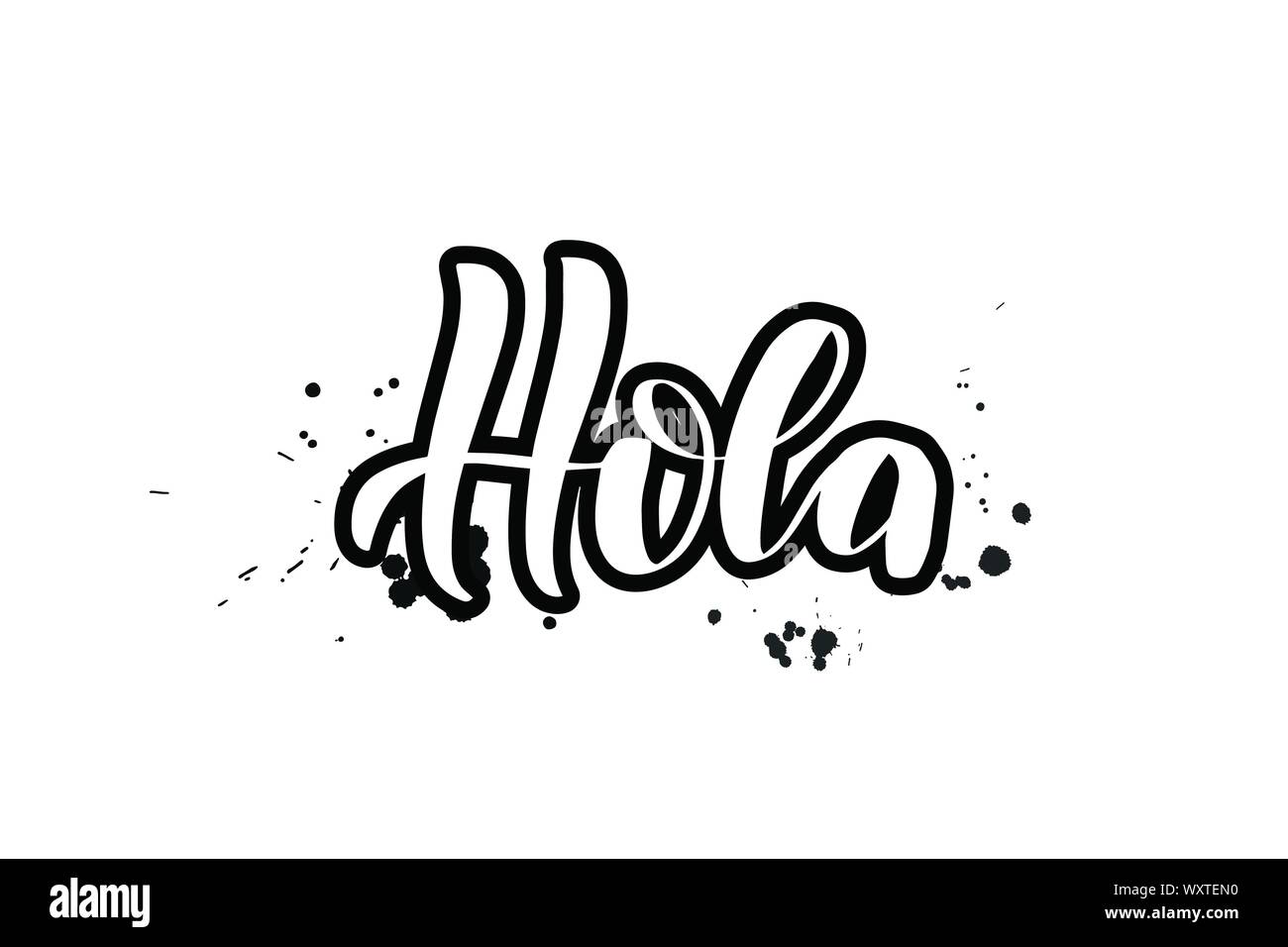 Vector calligraphy illustration isolated on white background Stock ...