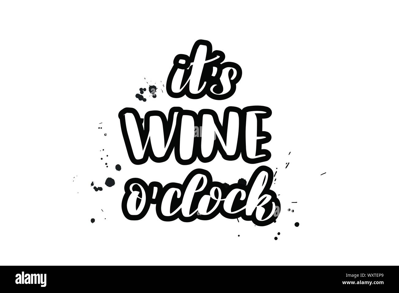 Vector calligraphy illustration isolated on white background Stock ...