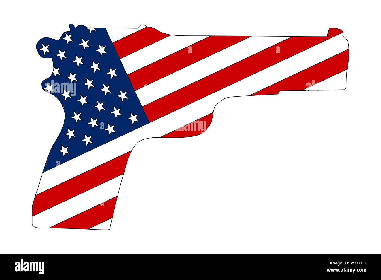 Hand gun vector hi-res stock photography and images - Alamy