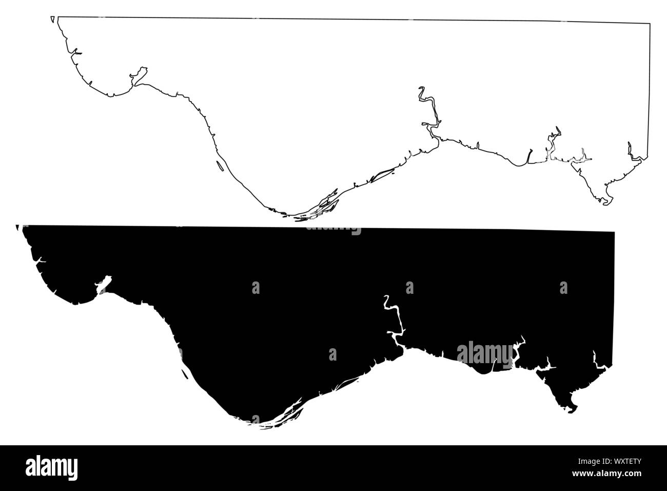 Lauderdale county map hi-res stock photography and images - Alamy