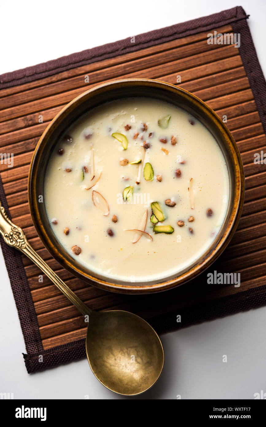 Basundi / Rabri or Rabdi - is a dessert made of condensed milk and dry ...