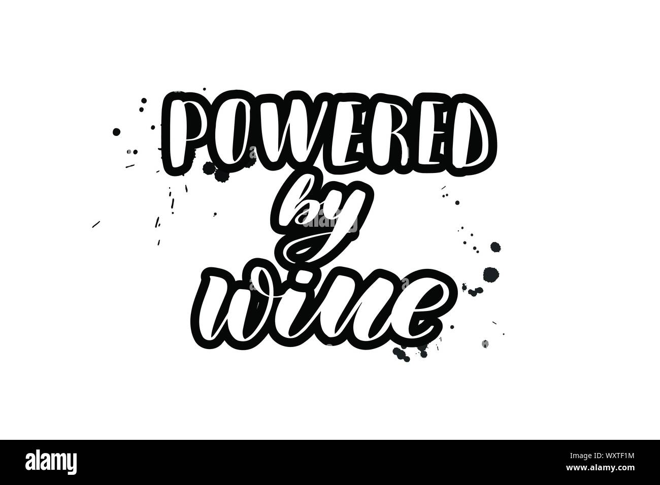 Vector calligraphy illustration isolated on white background Stock ...